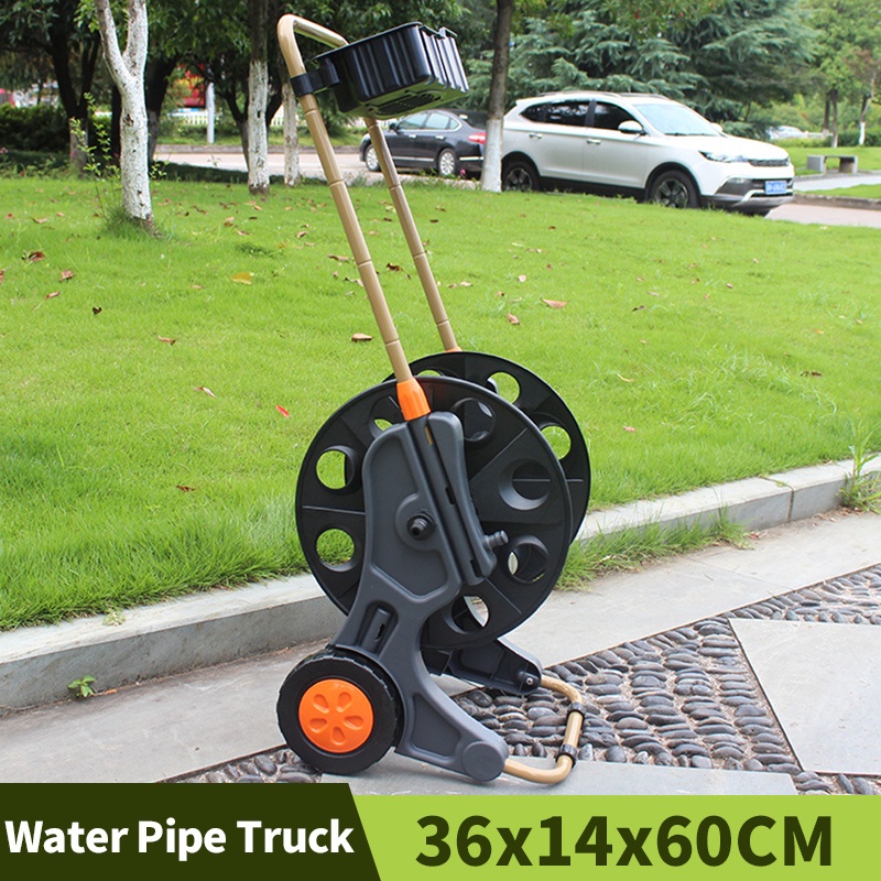 Portable Water Pipe Truck Home Garden Water Pipe Rack Cart Utility ...