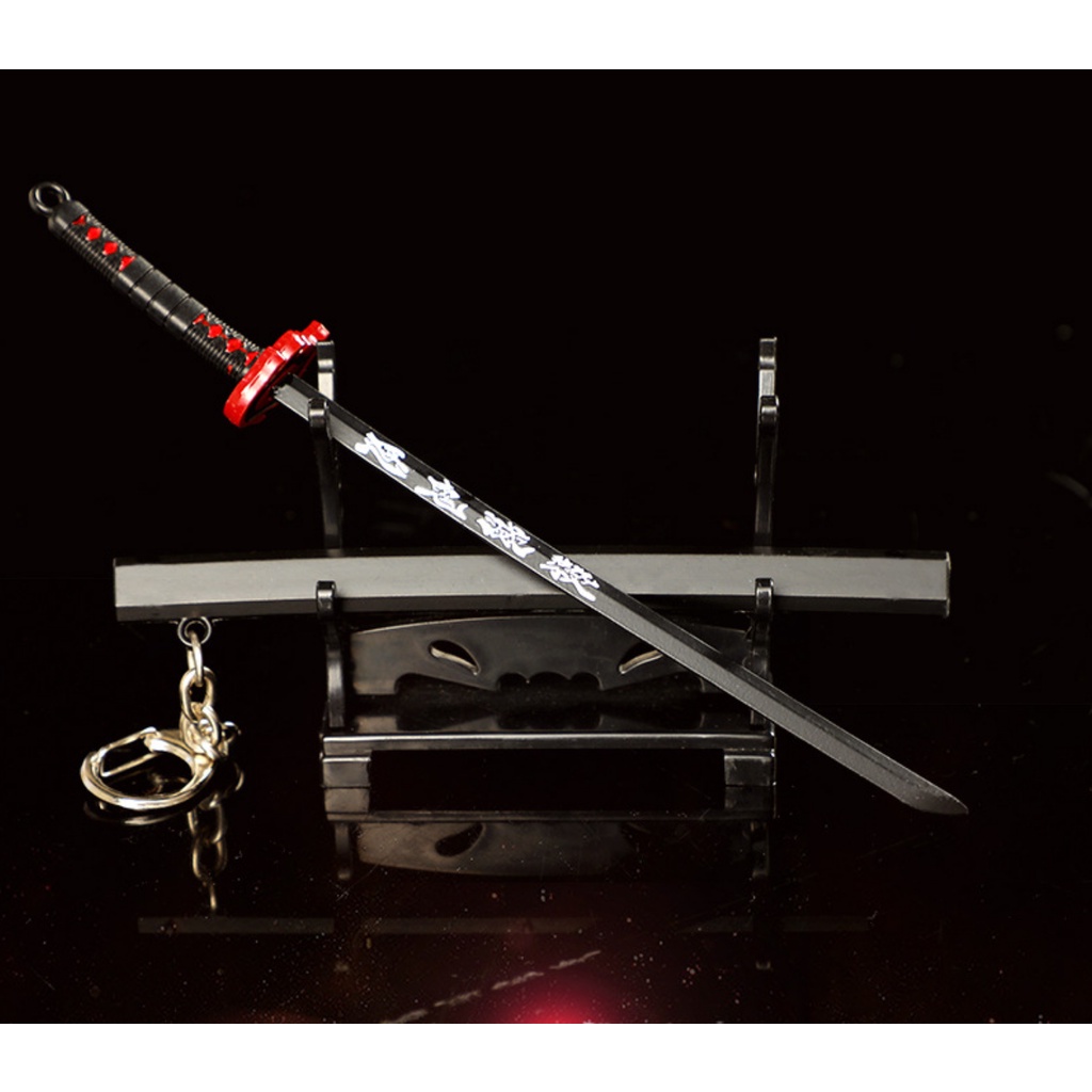 Demon Slayer keychain sword charm cosplay tanjiro rengoku zenitsu giyu ...