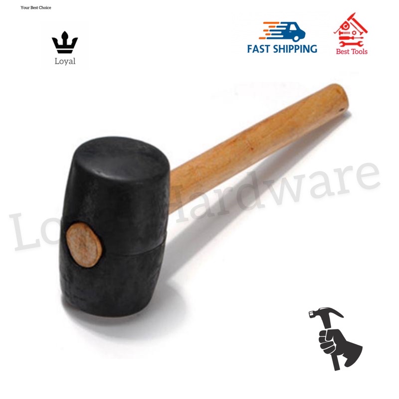 Wood Handle Rubber Mallet Hammer / Hammer Getah | Shopee Malaysia