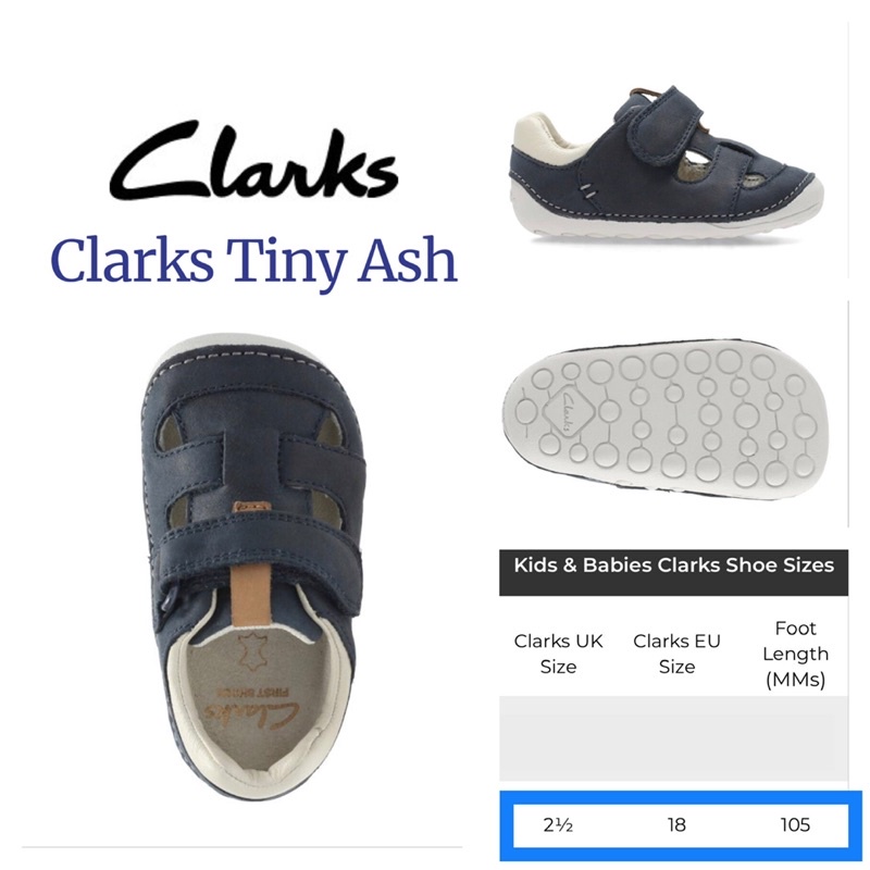 AUTHENTIC 💯 CLARKS TINY ASH UK2 1/2 (BABY BOY) | Shopee Malaysia