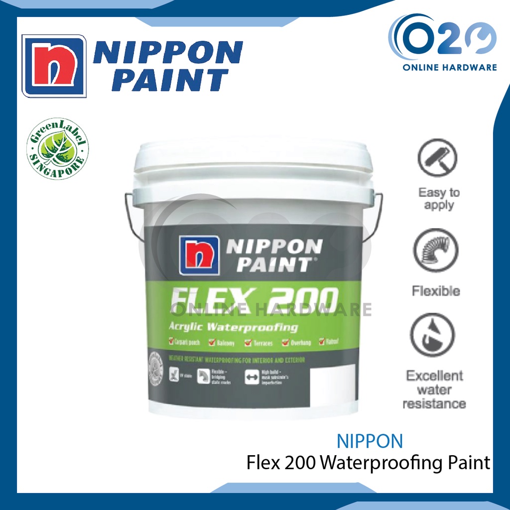 Nippon Paint Flex 200 Acrylic Paint Waterproof Membrane External and Internal Wall Paint Cat ...