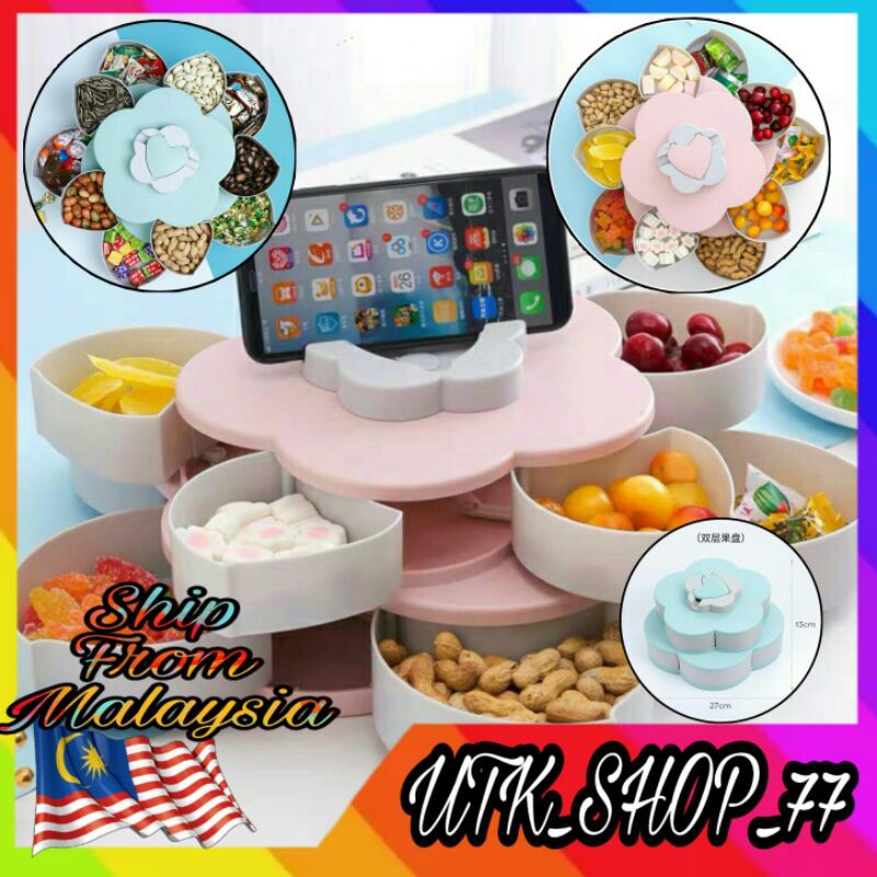 Double Layer Candy Box 1023/Kotak Kudapan/Kotak Makanan Ringan/Kotak ...