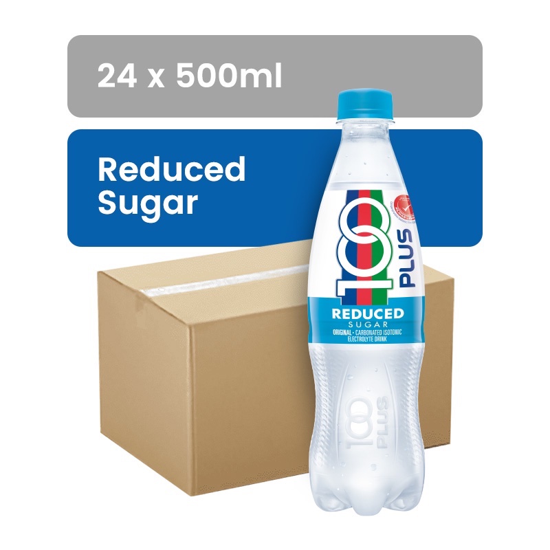 [Carton of 24] 100PLUS Original Reduced Sugar 500ML | Shopee Malaysia