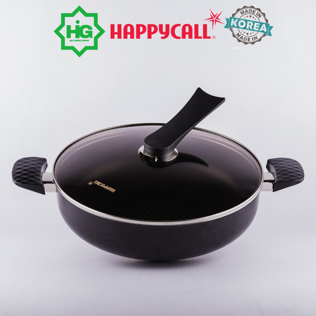 HAPPYCALL 28CM DIAMOND CHEF WOK WITH LID (3900-0042) | Shopee Malaysia