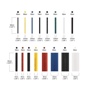 🌟580pcs🌟Heat Shrink Insulation Tube wire Wrap wayar wire Sleeve Set Box ...