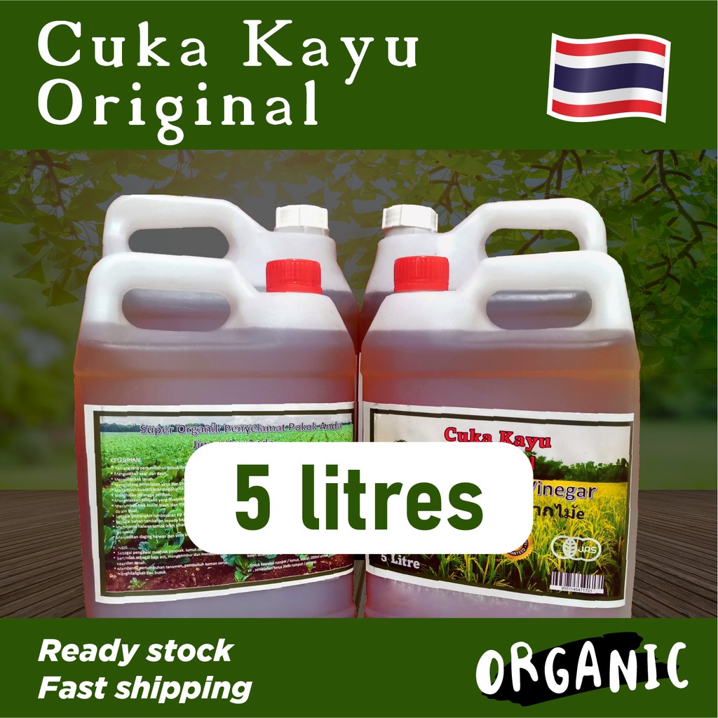 [10 Liter] CUKA KAYU THAILAND ORIGINAL ORGANIK [Ready Stock] Organic ...