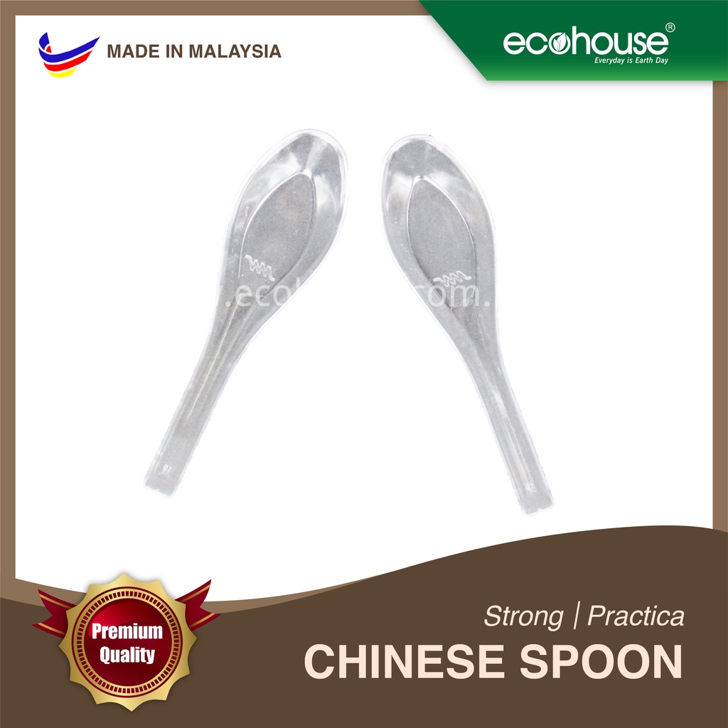 🔥READY STOCK🔥100pcs Chinese Spoon/ Plastic Spoon/ Sudu Plastik ...