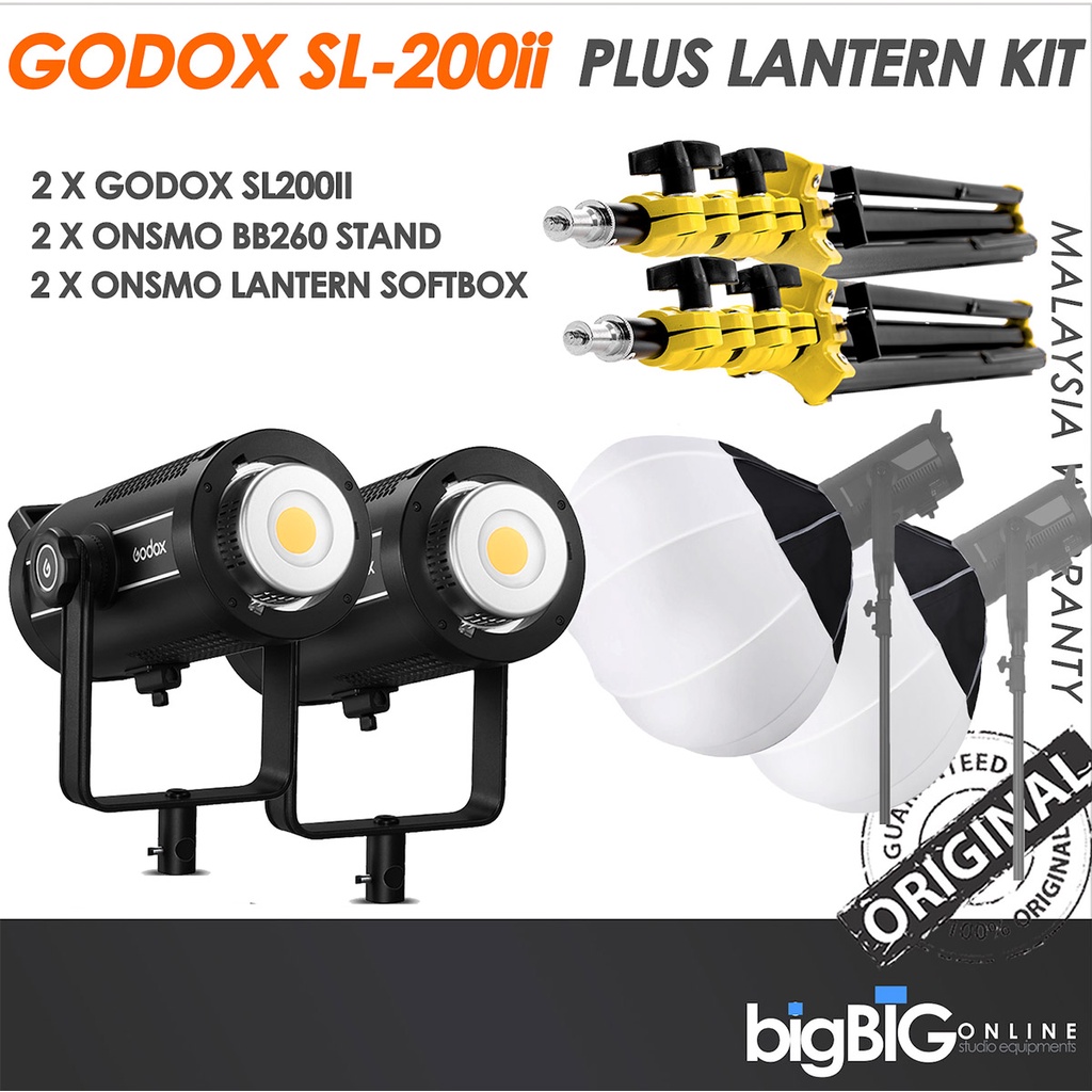 GODOX SL200ii SL150ii Kit LED 200W Daylight Balanced 5300K Video Light ...
