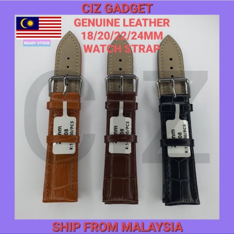 Watch Strap PU Leather Tali Jam PU Leather(18MM,20MM,22MM,24MM ...
