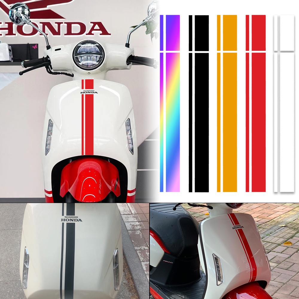 Motorcycle Stripe Reflective Sticker Fuel Tank Fender Decorative Decal ...