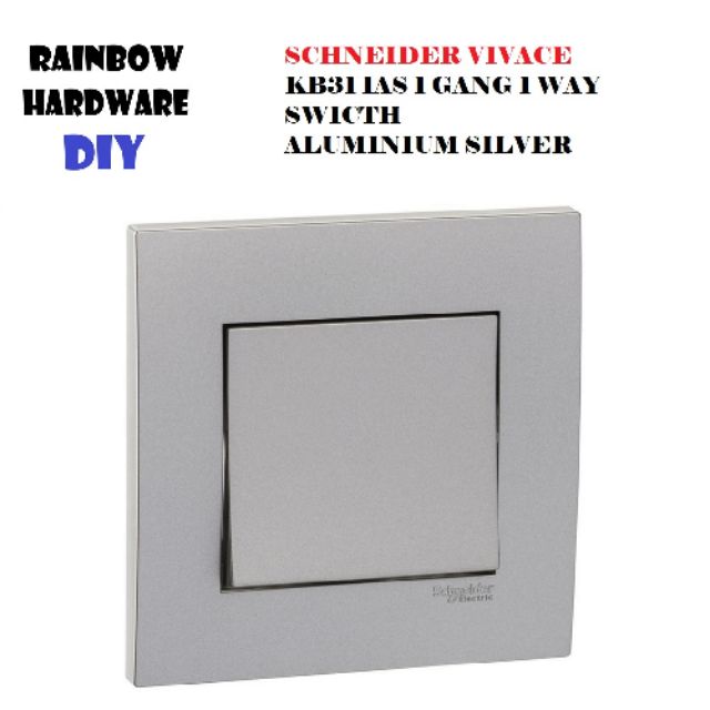 SCHNEIDER VIVACE KB31 1AS 1GANG 1WAY SWICTH - ALUMINIUM SILVER | Shopee ...