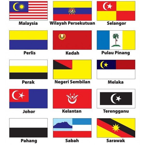 Malaysia All States Flag / Bendera Semua Negeri ( 2ft x 4ft ) | Shopee ...