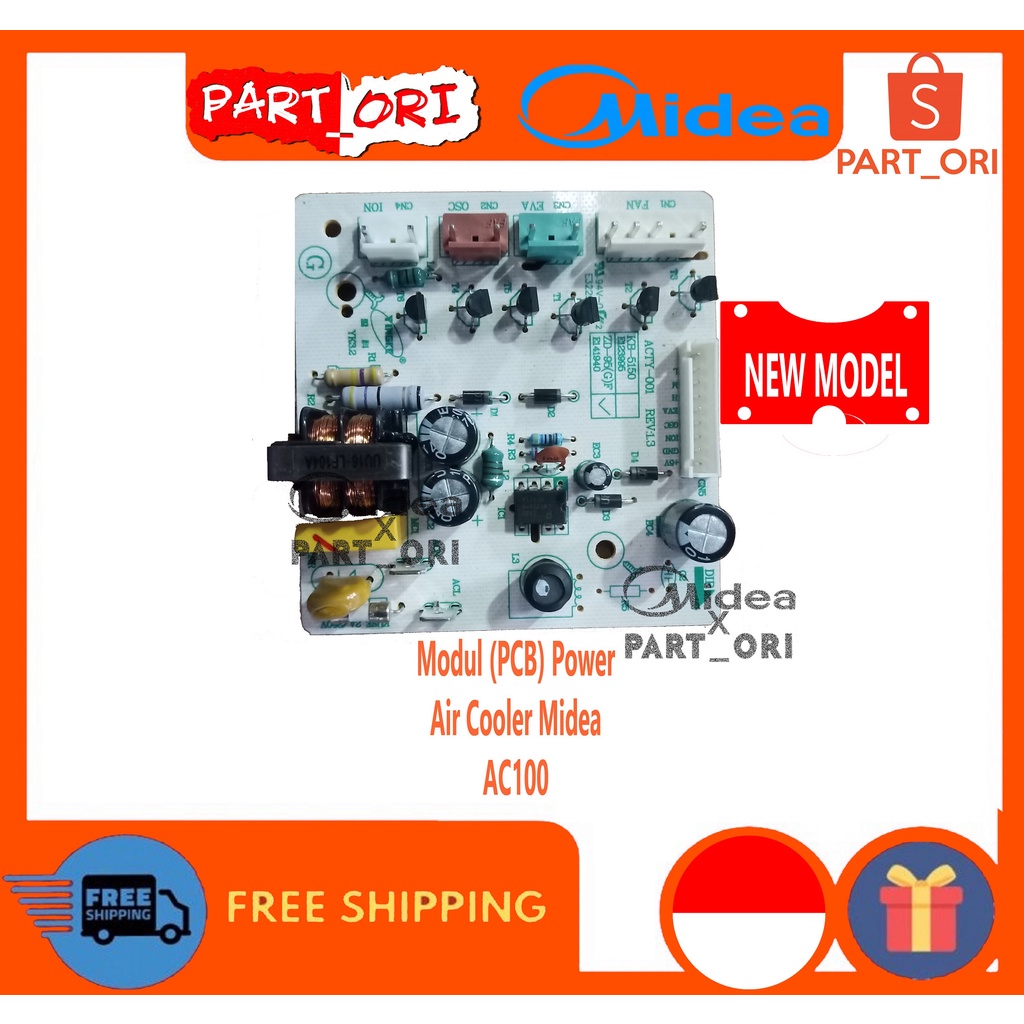 Pcb (Module) Power Air Cooler Midea Model AC100-A, AC100-B, AC120 ...