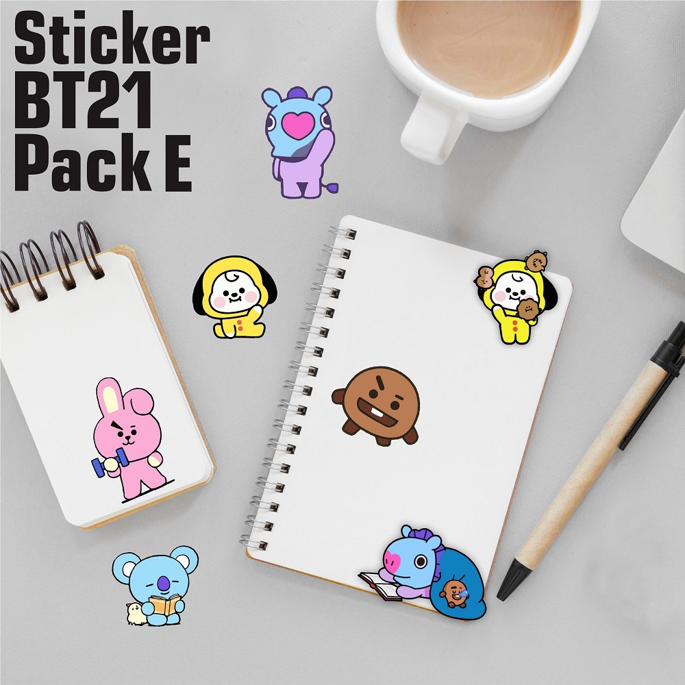 Sticker Pack Tumblr Aesthetic BTS Bangtan BT21 Waterproof Laptop ...