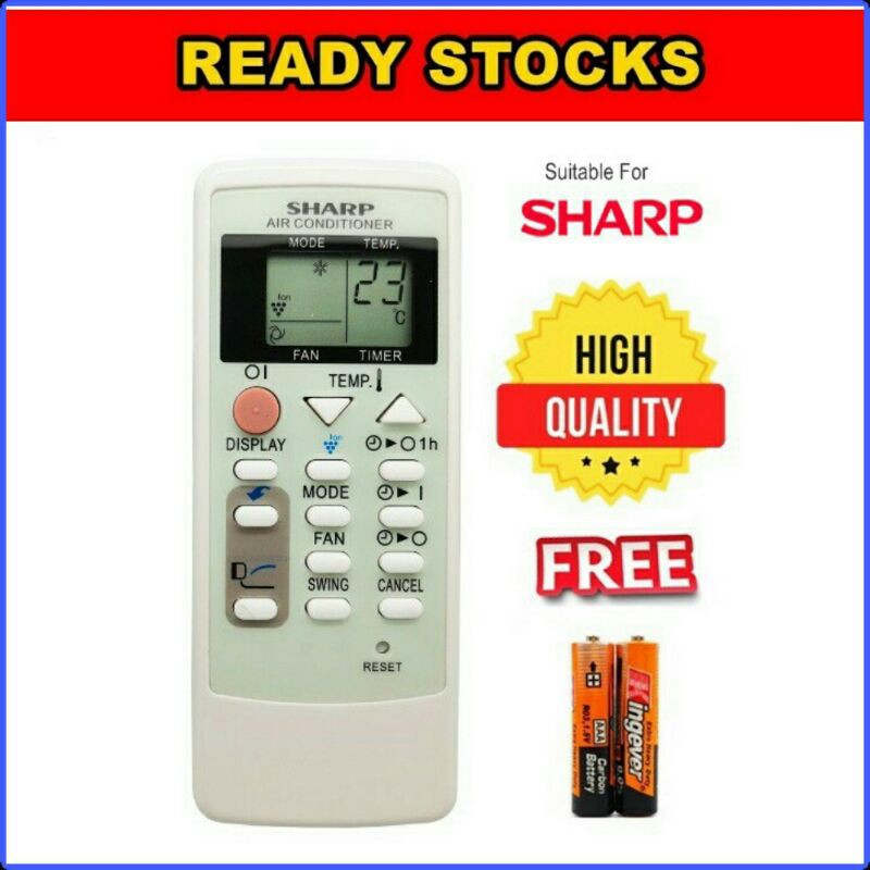 🔥Sharp Air Cond Remote Control for sharp aircond replacement A751JBEZ ...