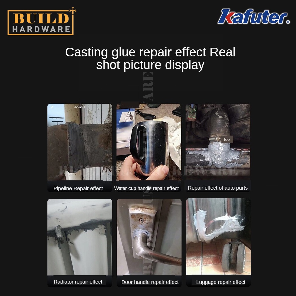 KAFUTER K-9119 Steel Weld Epoxy Compound (A+B) 65G Adhesive Repairing Casting Leakage Plugging ...