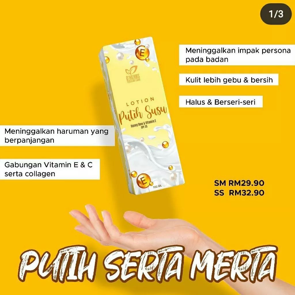 LOSYEN/LOTION PUTIH SUSU HONEY DEW & VITAMIN E SPF 35 !! ORIGINAL HQ ...