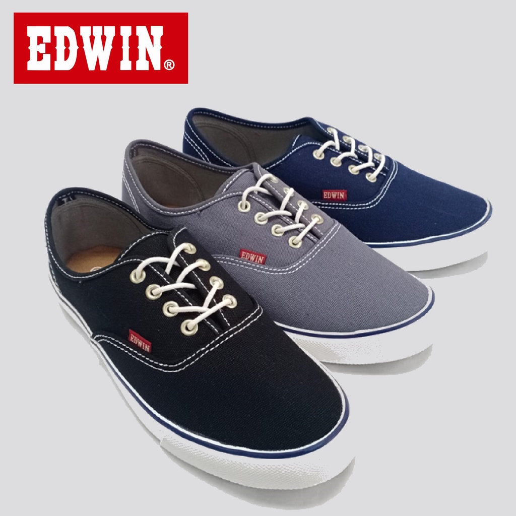 💕[STOCK CLEARANCE]💕EDWIN E30331 Men Canvas Shoe - Black / Grey / Navy ...