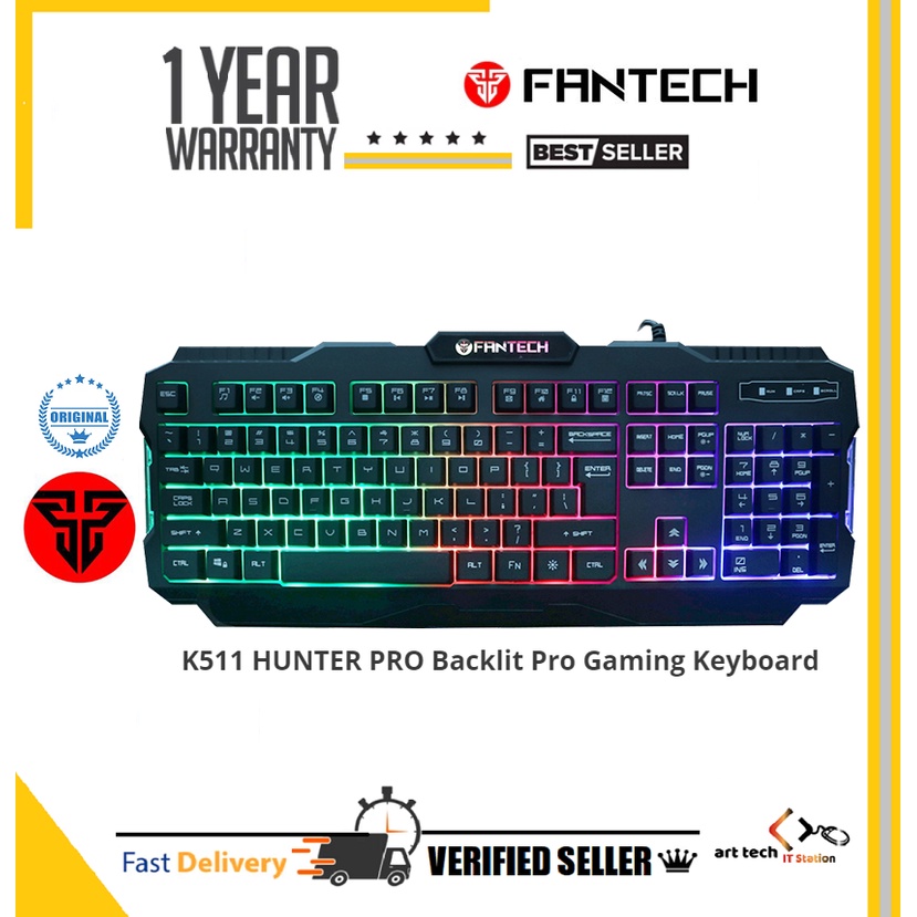 FANTECH K511 HUNTER PRO Backlit Pro Gaming Keyboard | Shopee Malaysia