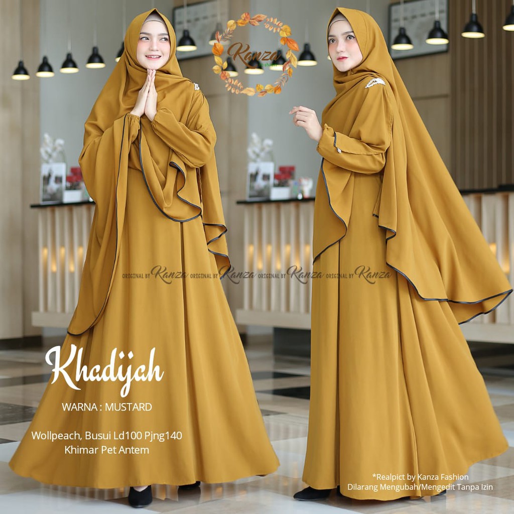 Khadijah syari free hijab/gamis syari/saskinurgita_ol_shoop | Shopee ...