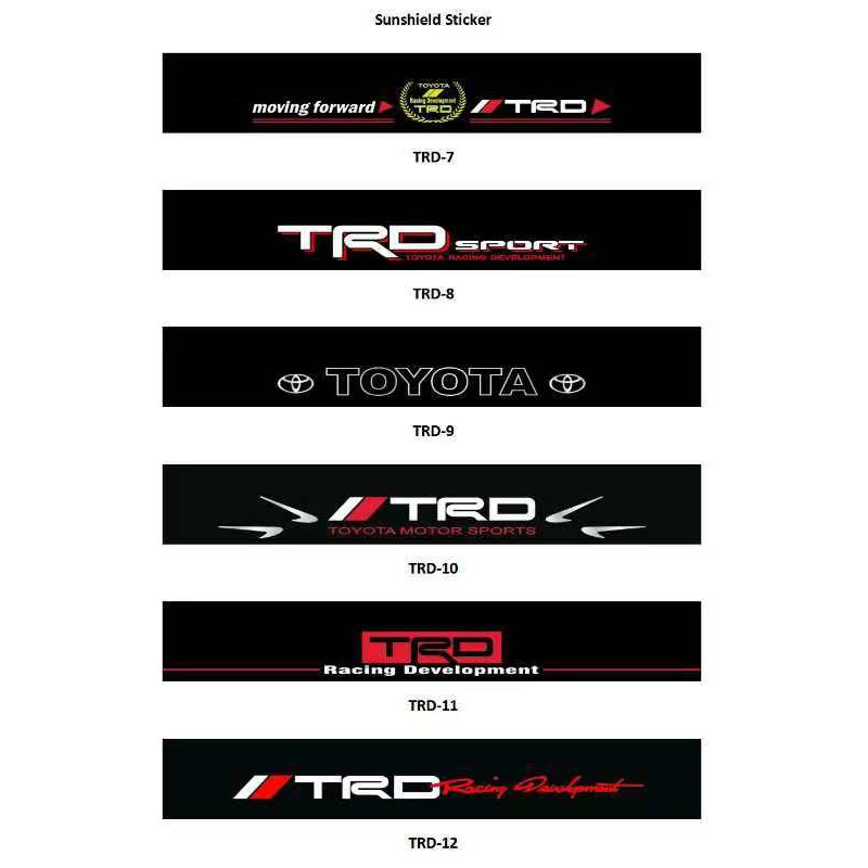 Front Windscreen Windshield Window Sticker - TRD DESIGN | Shopee Malaysia
