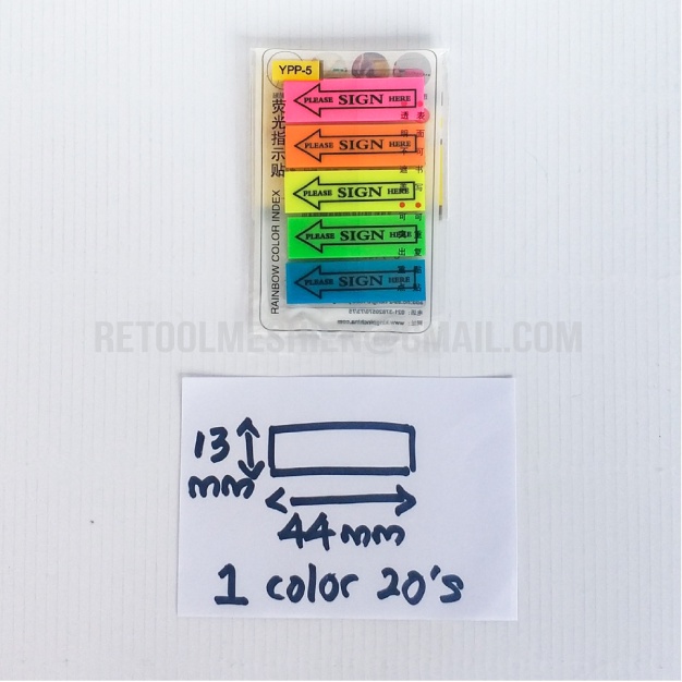 5 Colours Sticky PP Tab Index Flags / Arrow Index / Strip Index / Sign ...