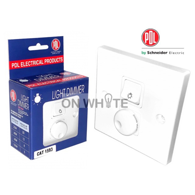 PDL Dimmer Switch 500W 240VAC 1593 ( By SCHNEIDER Electric ) | Shopee ...