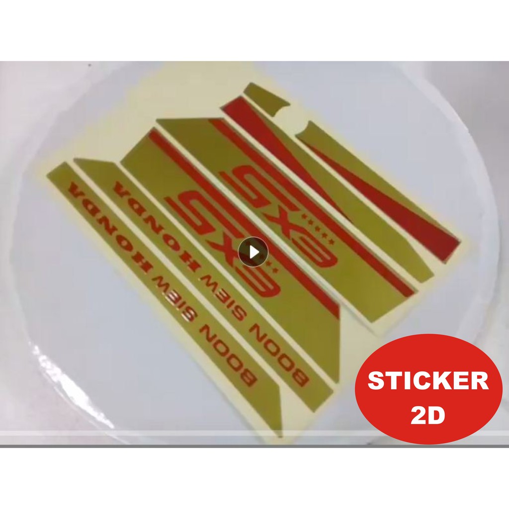 20220504-1045 STICKER HONDA EX5[2] C100 ORACAL STICKER 2D [GOLD AND RED ...