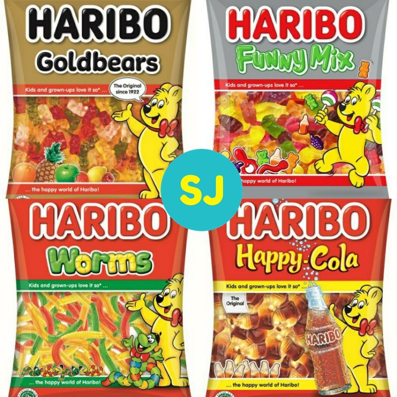 Haribo Gummy Candy Gold Bears/Happy Cola/Peaches/Worms 80g | Shopee ...