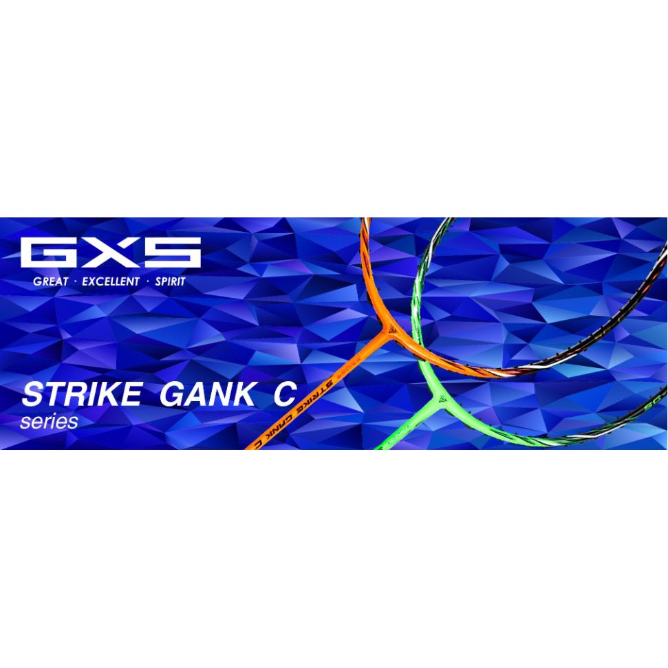GXS Strike Gank C Raket Badminton Racket free string, bag and grip ...