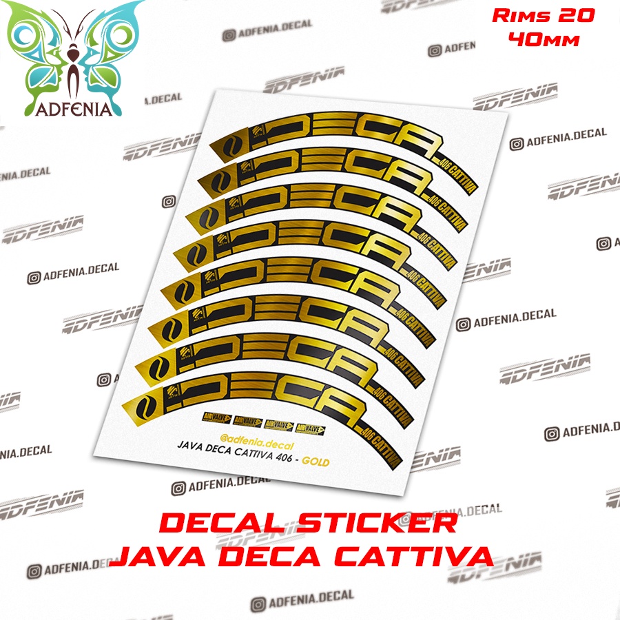 Java Deca Cattiva Sticker Decal Rim Sticker Decal / Seli Wheelset Rims ...