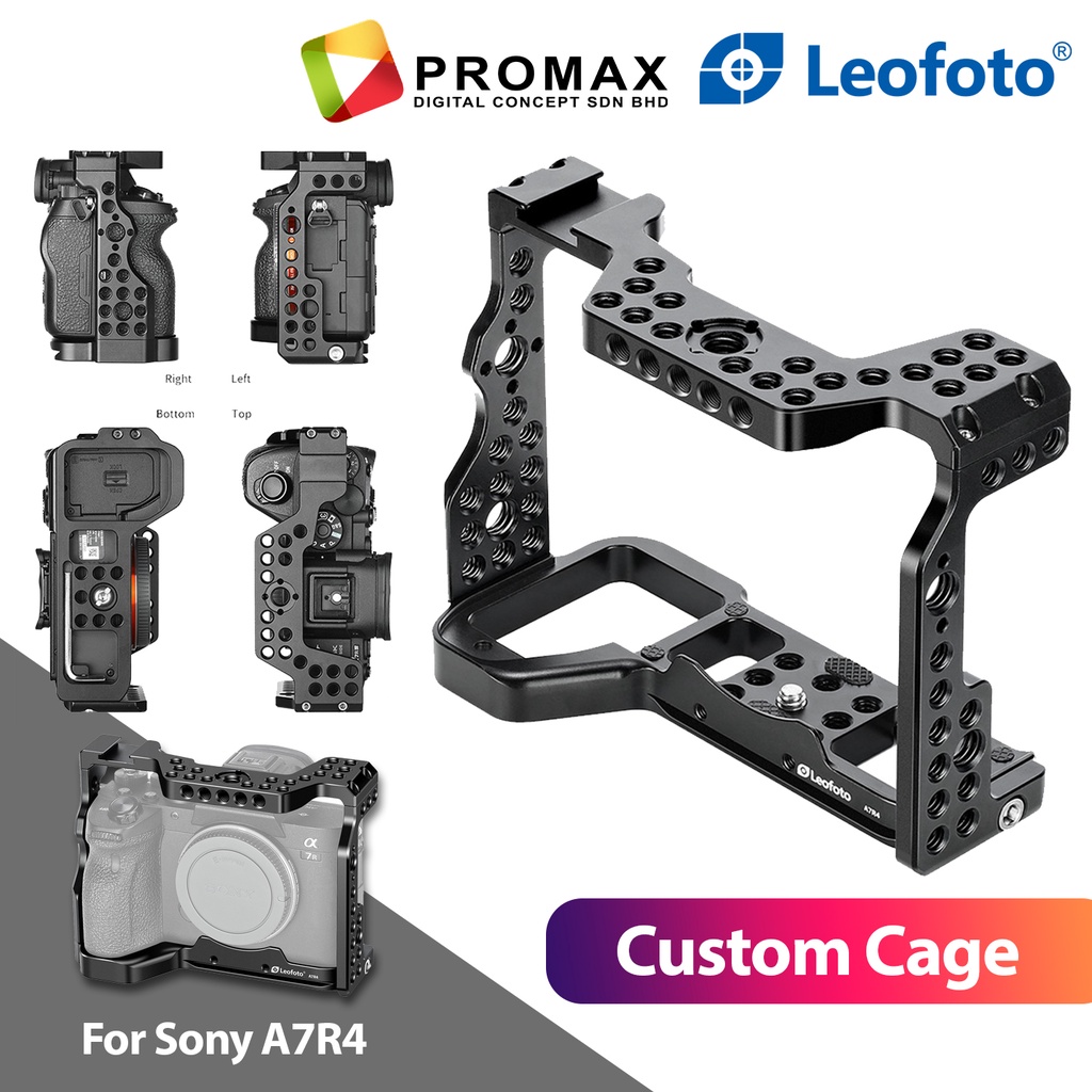 Leofoto Full Camera Cage for Nikon Z6 Z7 Canon M50 EOS R R5 R6 Fujifilm X-T4 Sony A7RIII A9 A7M3 ...