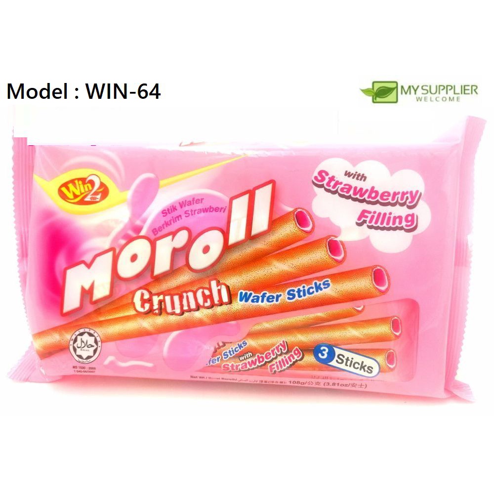 Win2 108g Moroll Crunch Wafer Sticks-Strawberry(620F) | Shopee Malaysia