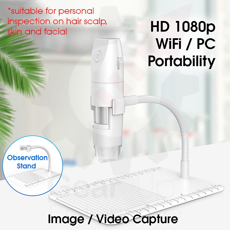 Portable Handheld Digital Microscope, Wireless + USB for Smartphone ...