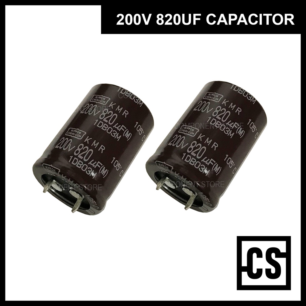 Nippon Chemicon Electrolytic capacitor 200V 820uF 220V 820uF Kapasitor ...