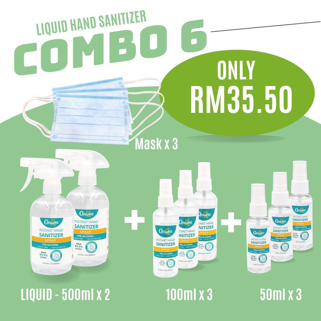 [READY STOCK]Cleanse360 sanitizer*SUPER VALUE COMBO6*消毒液超值配套6 | Shopee ...