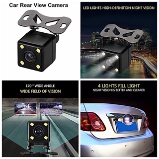 Car Reverse Camera 4 Led Night Vision Rear View Full HD Parking Camera ...