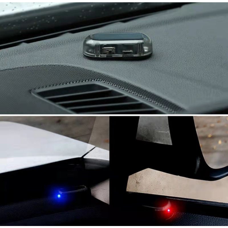 Universal Car Fake Solar Power Alarm Lamp Security System Warning Theft ...