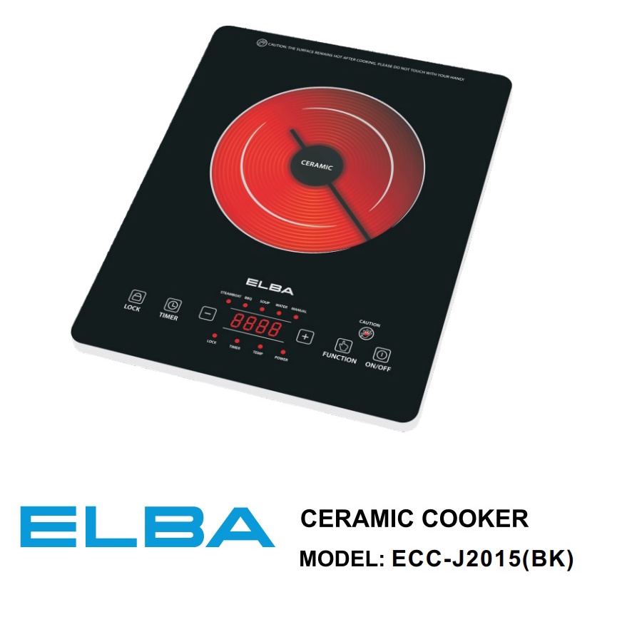 Elba ECC-J2015(BK) 2000W Sensor Touch with LED Display Ceramic Cooker | Shopee Malaysia