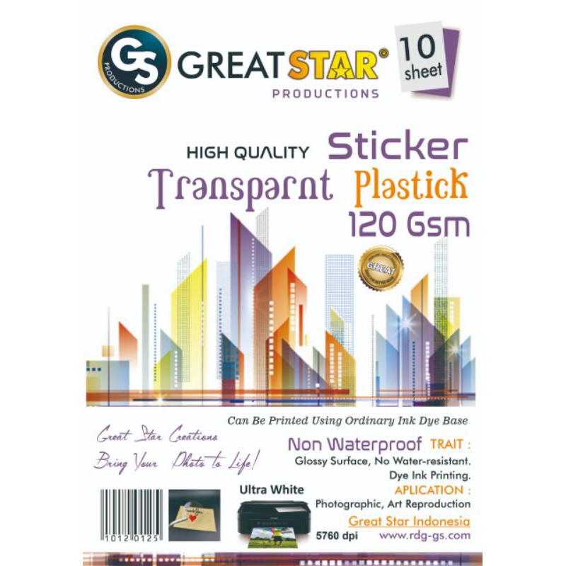 INKJET TRANSPARANT STICKER 120 GR A4 (PLASTIC/Flexible) | Shopee Malaysia