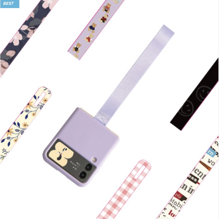 Galaxy Z Flip 3 Flip 4 changeable Strap for Samsung Silicon case with ...