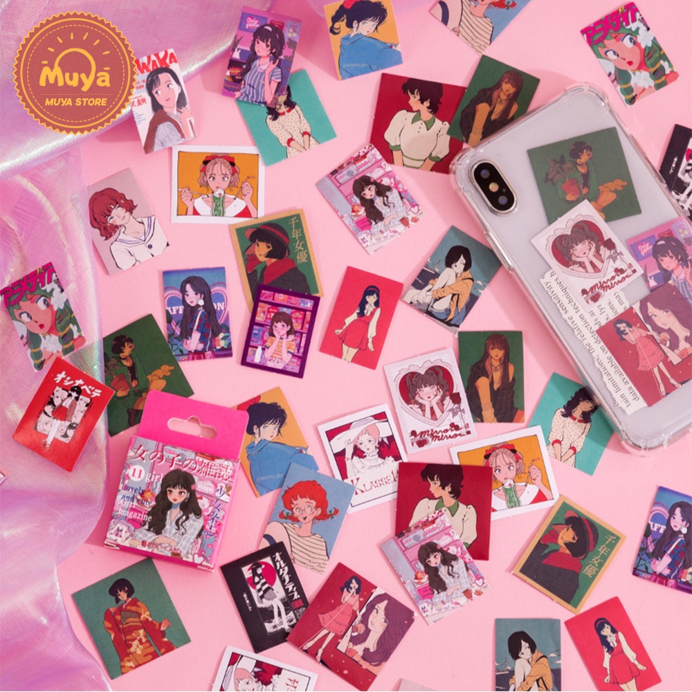 [Ready Stock]MUYA 46 Pcs/Box Girl Magazine Stickers for Journal ...