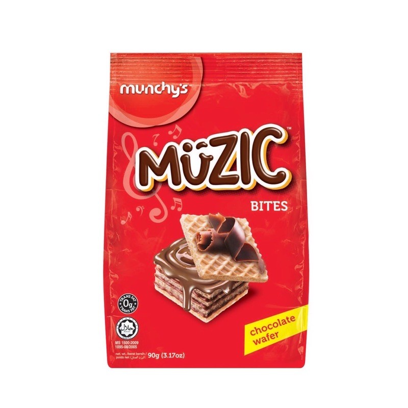 Munchy's Muzic Wafer Bites - Chocolate (90g) | Shopee Malaysia