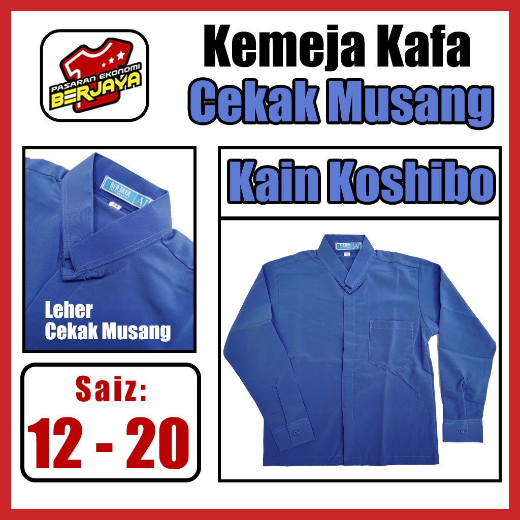Kemeja Pengawas Biru Muda Kafa Sekolah Rendah Lengan Panjang - Koshibo ...