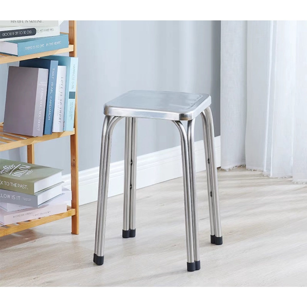 Stainless Steel Square Stool (25cm/ 30cm/ 47cm) | Shopee Malaysia