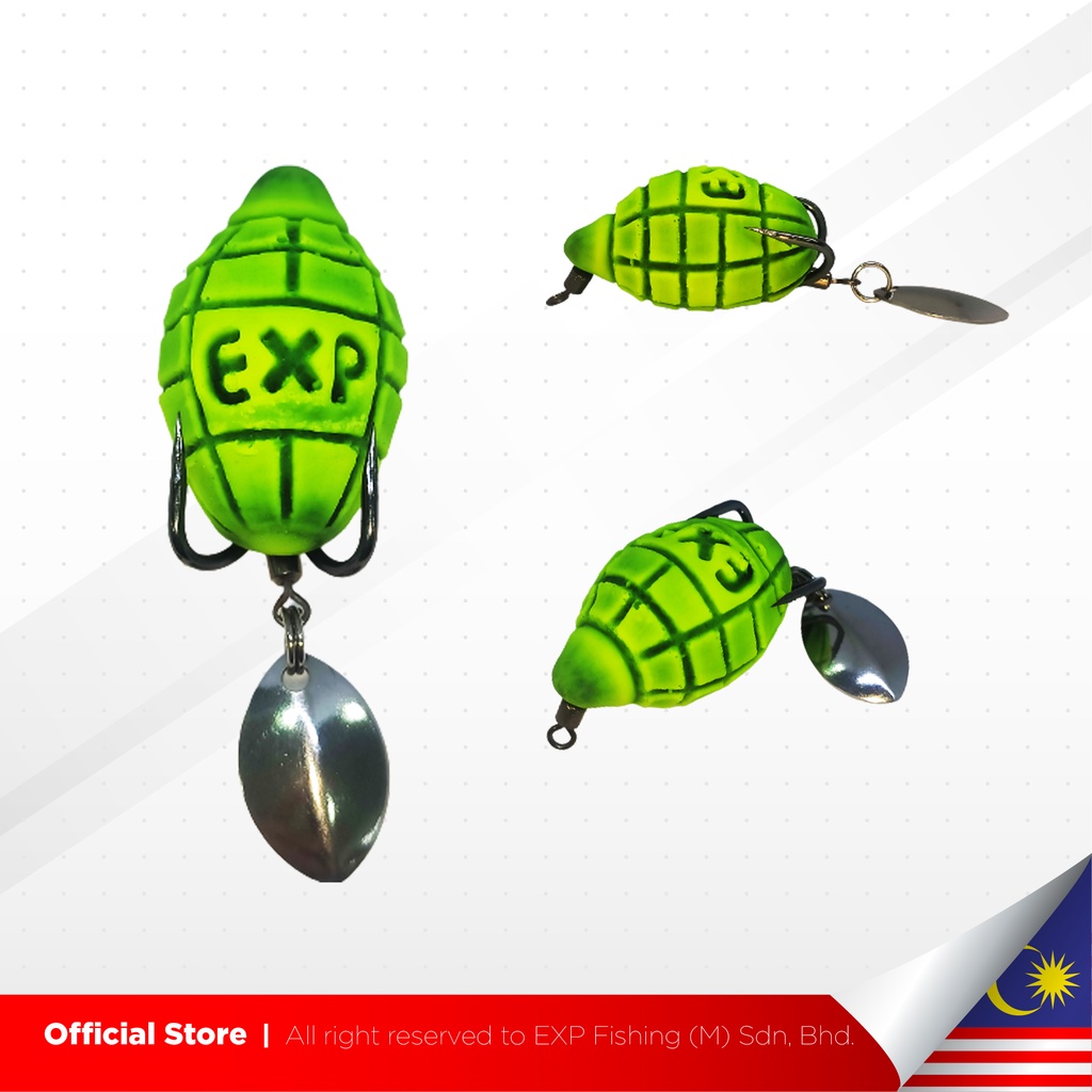 EXP Bomber Soft Rubber Frog Expert For Snakehead Hunter Haruan/Toman ...