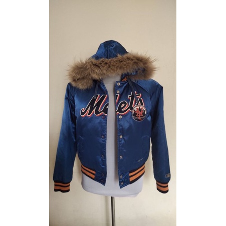 VINTAGE BLUE MLB NY MELT JACKET | Shopee Malaysia