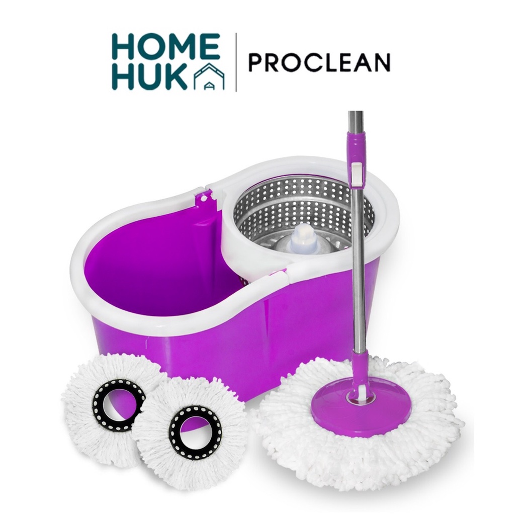 ProClean Spin Mop ECO Series Stainless Steel Wringer Bucket + 2 ...