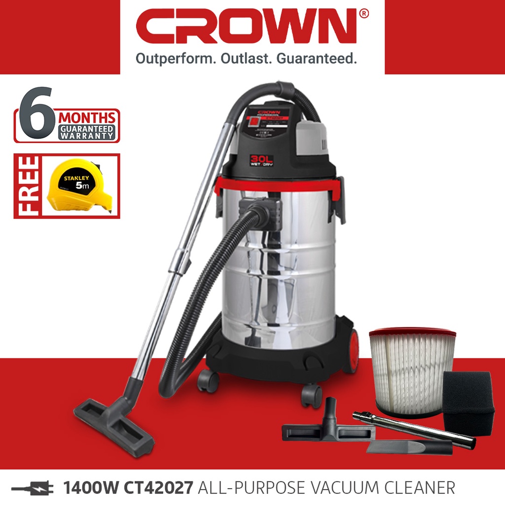 CROWN PROFESSIONAL CT42027 ALL-PURPOSE VACUUM CLEANER | Shopee Malaysia