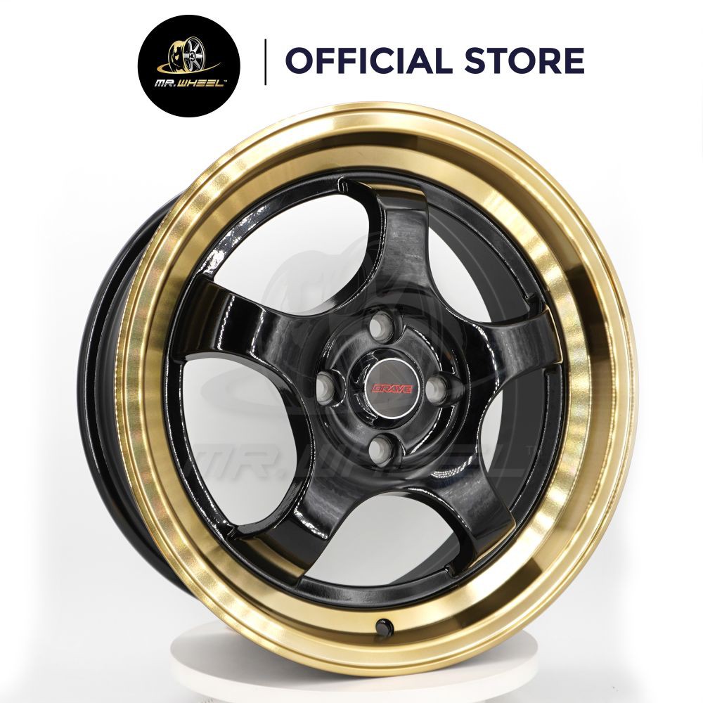 New Sport Rim BRAVE S1R 16x7 4x100 ET35 Hyper Black Lip Polish / Gloss Black Bronze Lip Polish ...